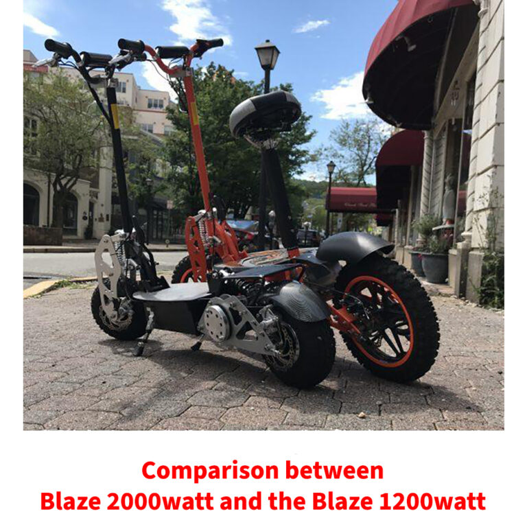 Blaze 2000 watt 48v Brushless Electric Motor Scooter. 40 mph, 35 miles ...