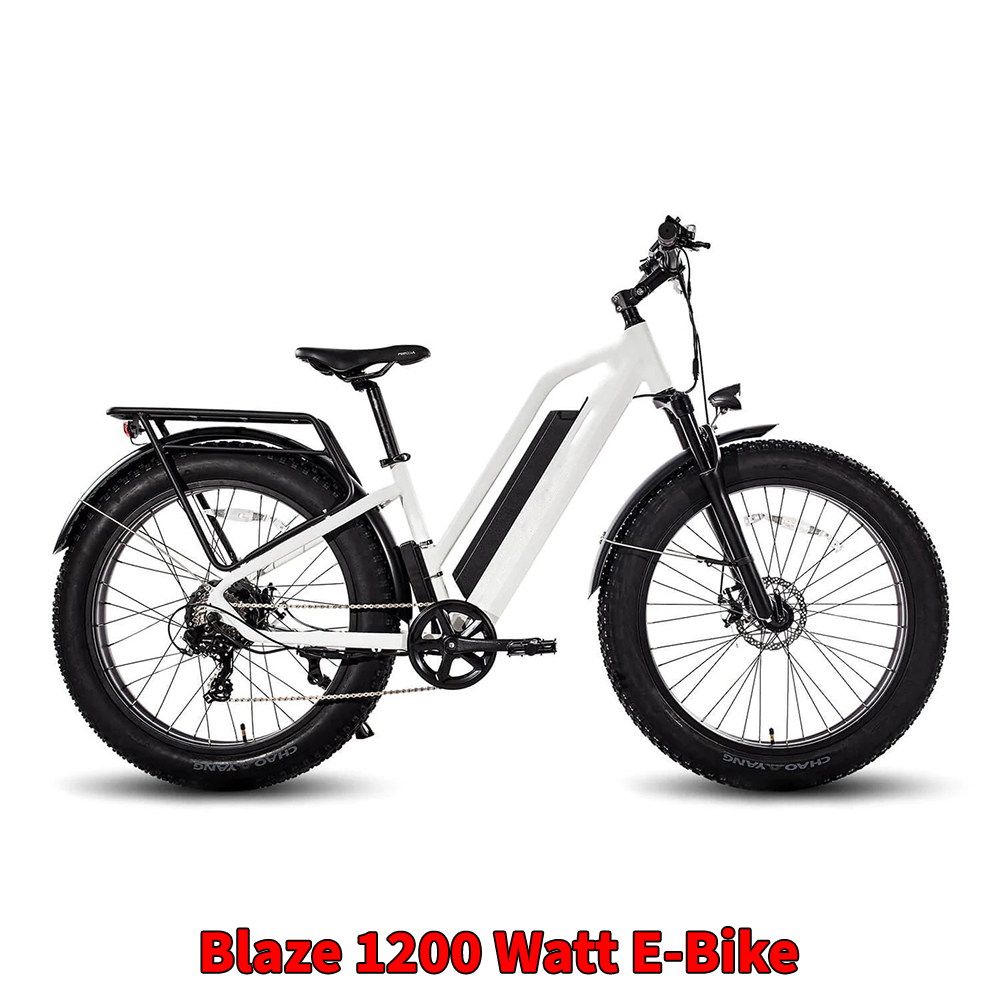 Top of the Line Fully Upgraded Blaze 1200 Watt 48v Elite Lithium Electric Fat Tire Bike, 30+ mph ...